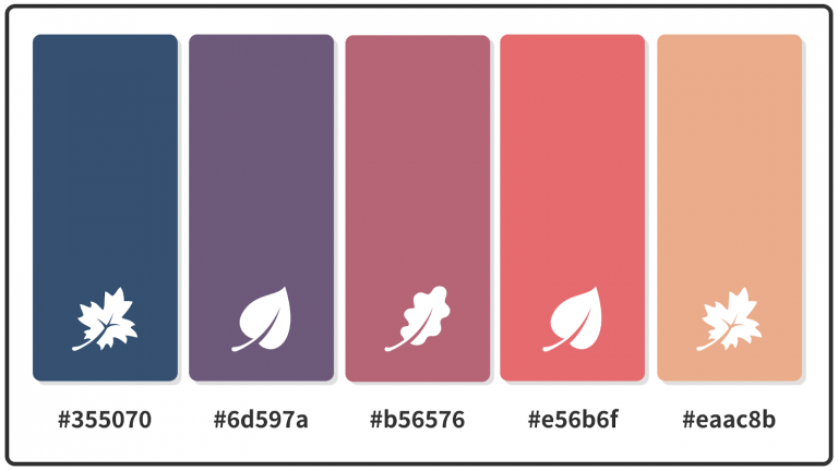 Las 20 mejores paletas de colores de otoño para 2023 - Venngage Blog