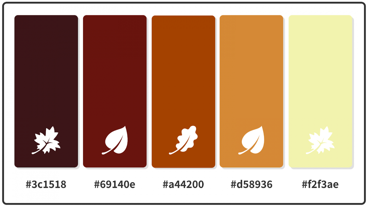 Las 20 mejores paletas de colores de otoño para 2023 - Venngage Blog