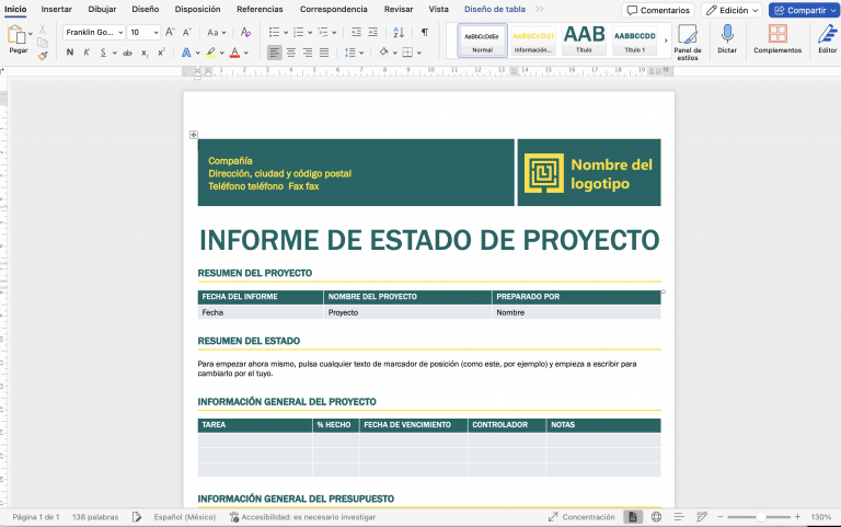 Crea plantillas para informes en Word - Venngage Blog